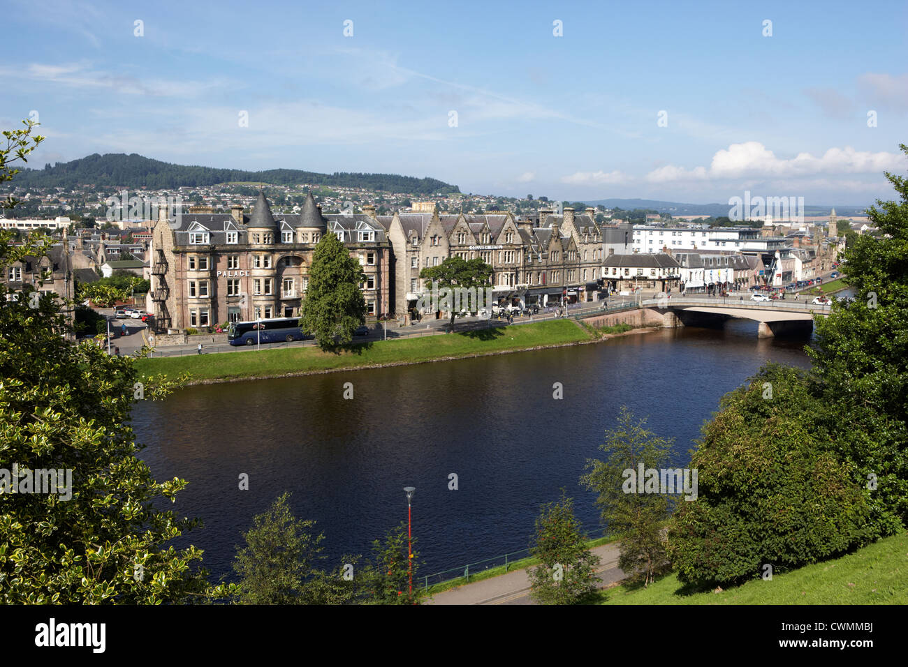 river ness flowing through inverness city highland scotland uk Stock ...