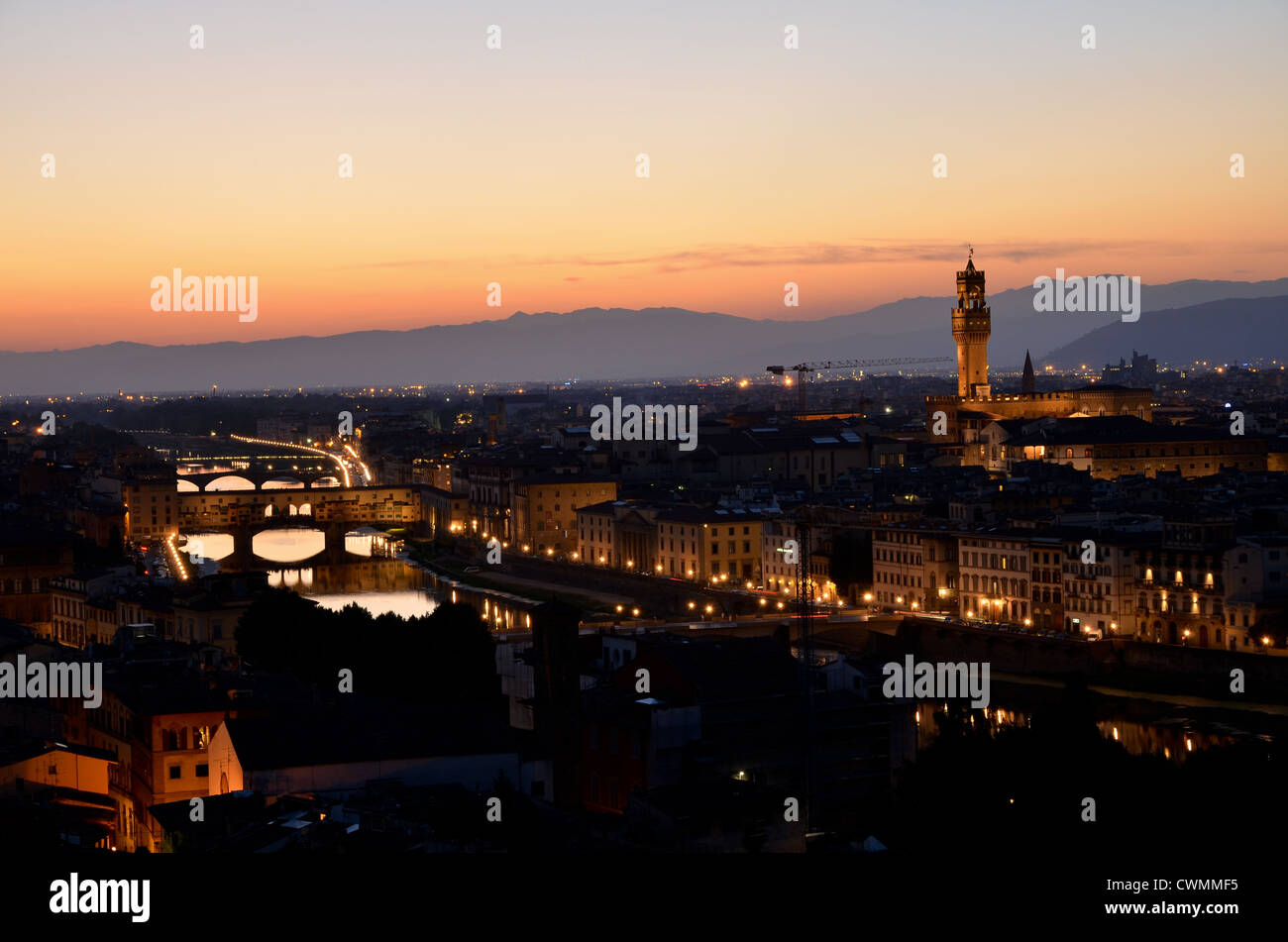 Florence at night Stock Photo - Alamy