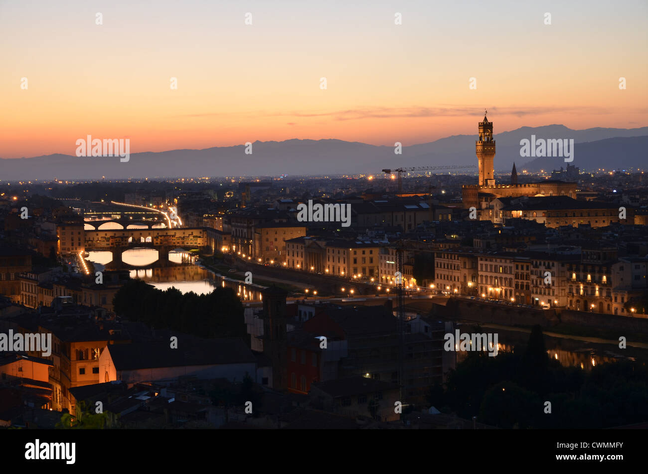 Florence at night Stock Photo - Alamy