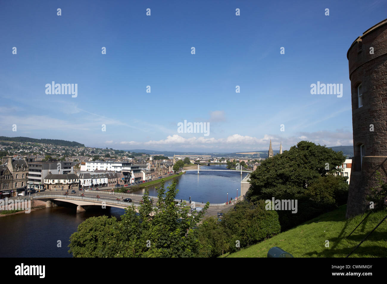 river ness flowing through inverness city highland scotland uk Stock ...