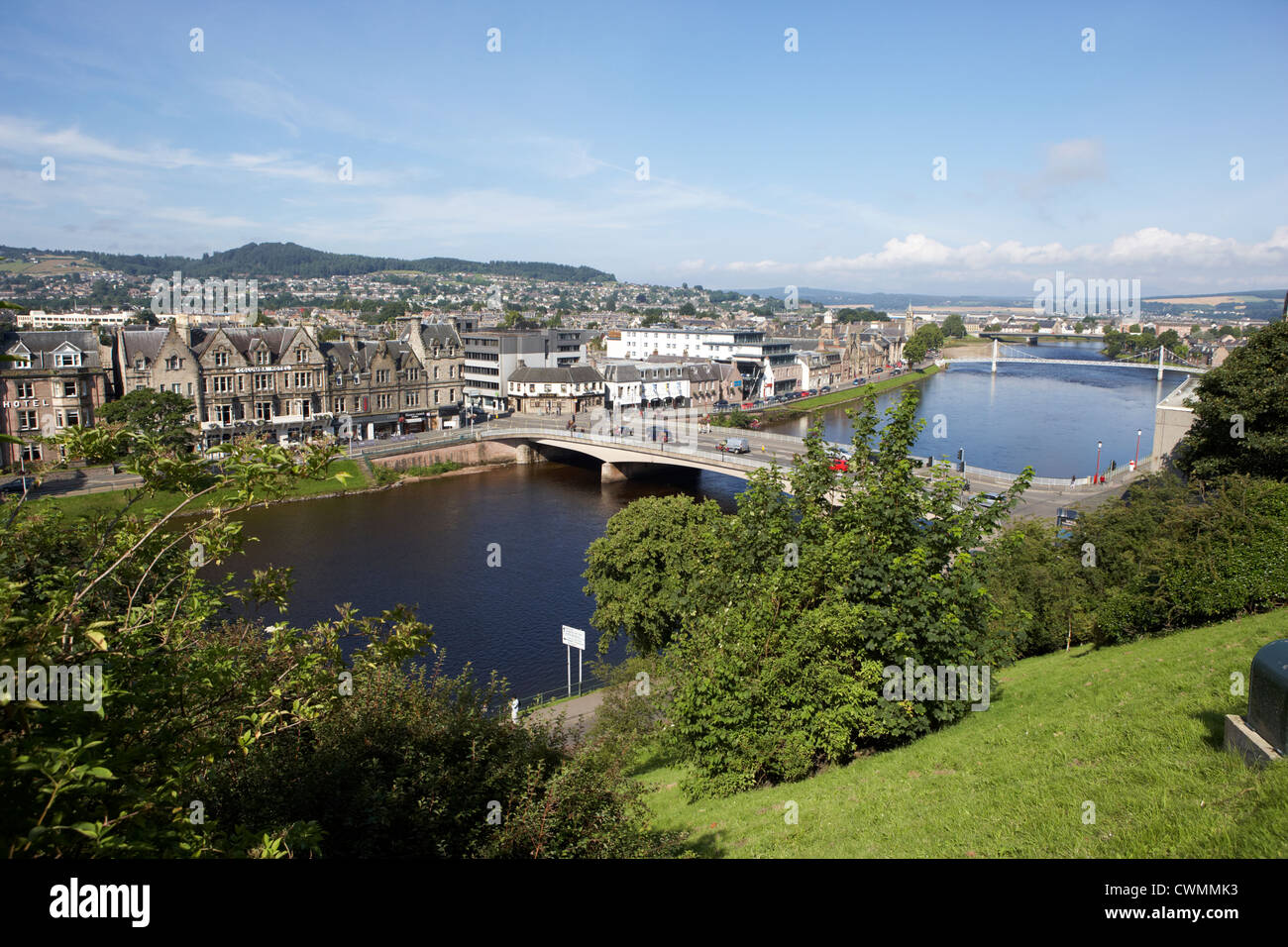 river ness flowing through inverness city highland scotland uk Stock ...