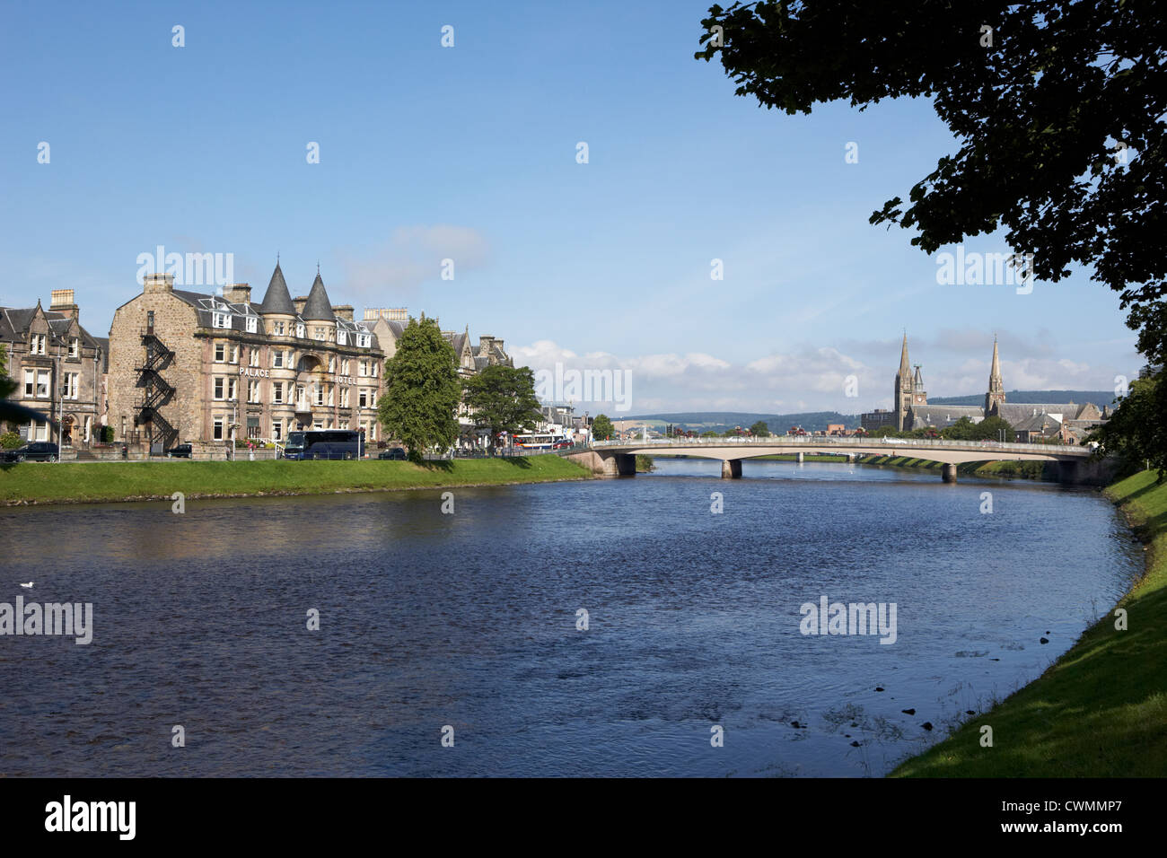 river ness flowing through inverness city highland scotland uk Stock ...