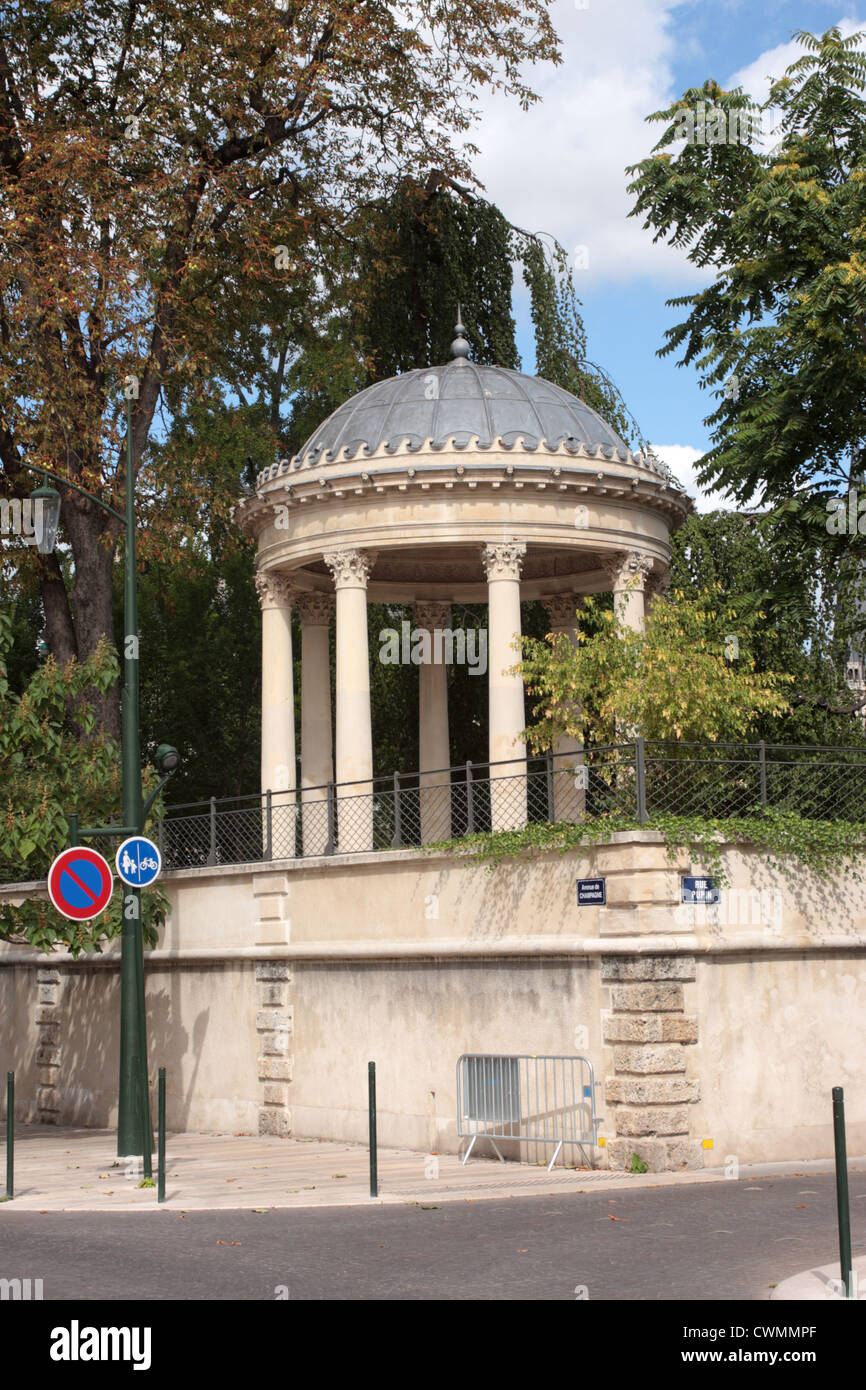 Classic circular colonnade in the gardens of the Hotel de Ville Epernay ...