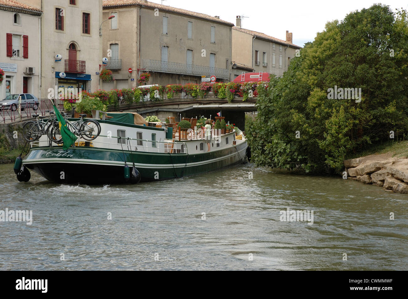 Boating scene Trebes Stock Photo - Alamy