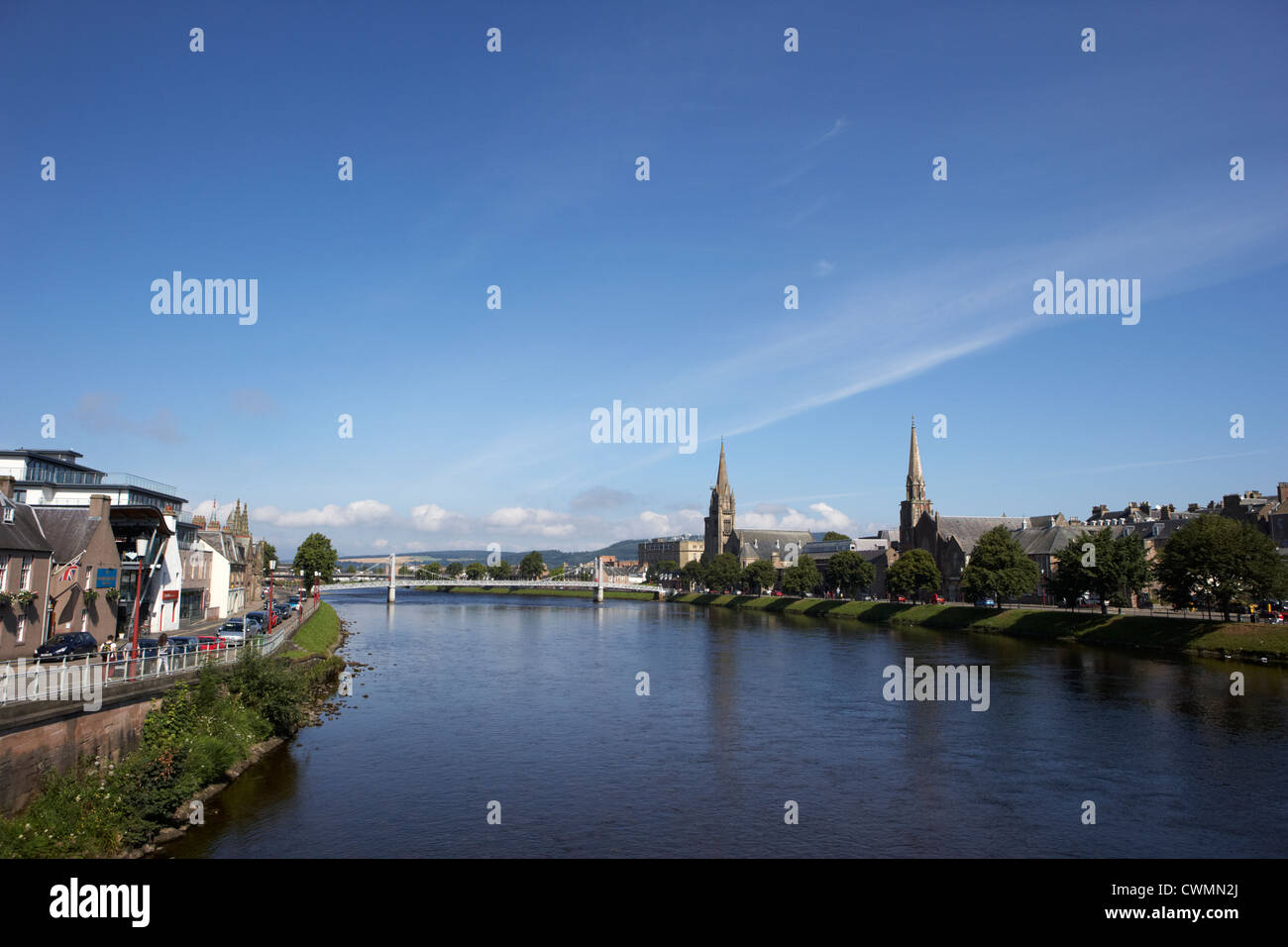river ness flowing through inverness city highland scotland uk Stock ...