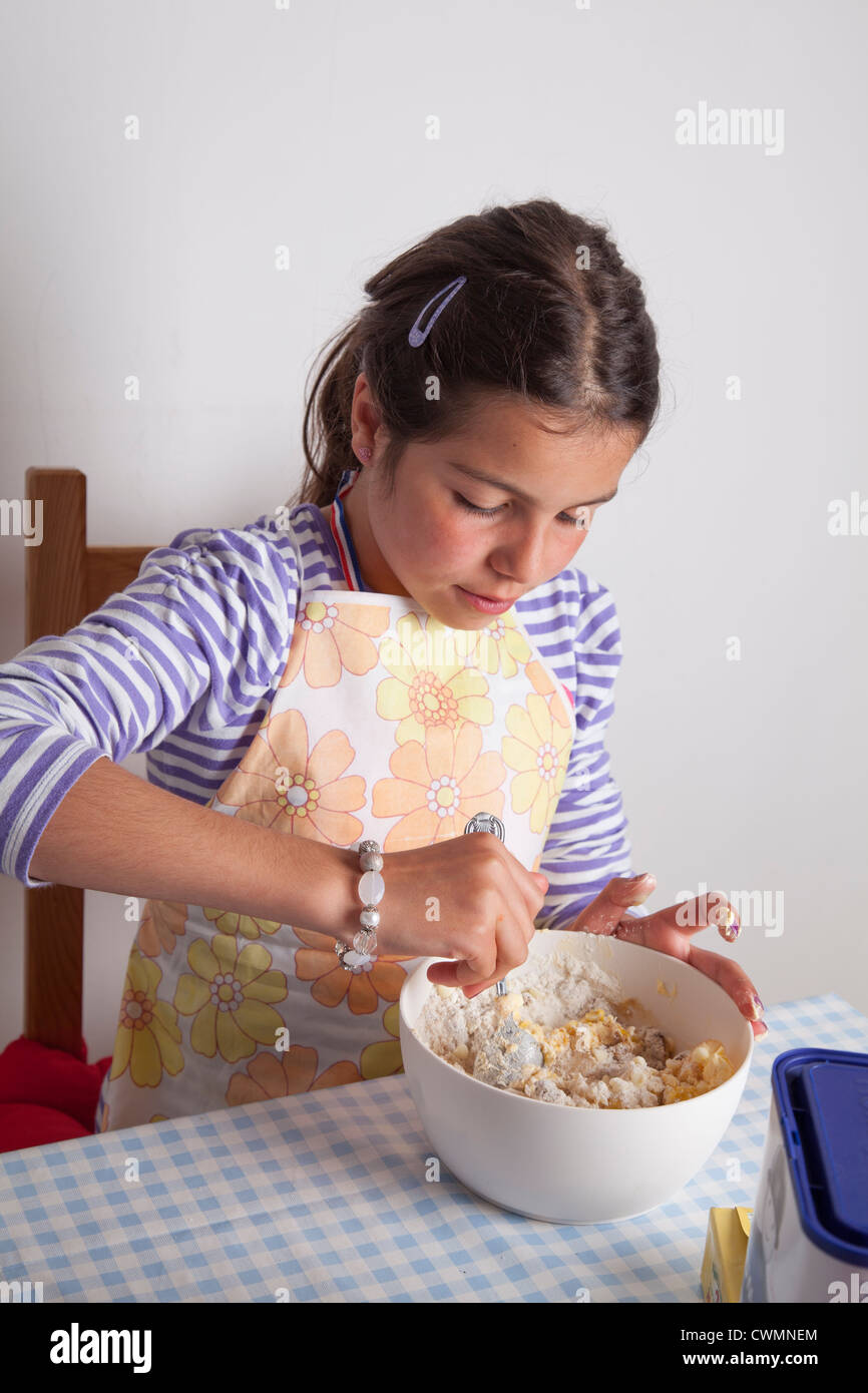 Child baking cakes messy hi-res stock photography and images - Alamy