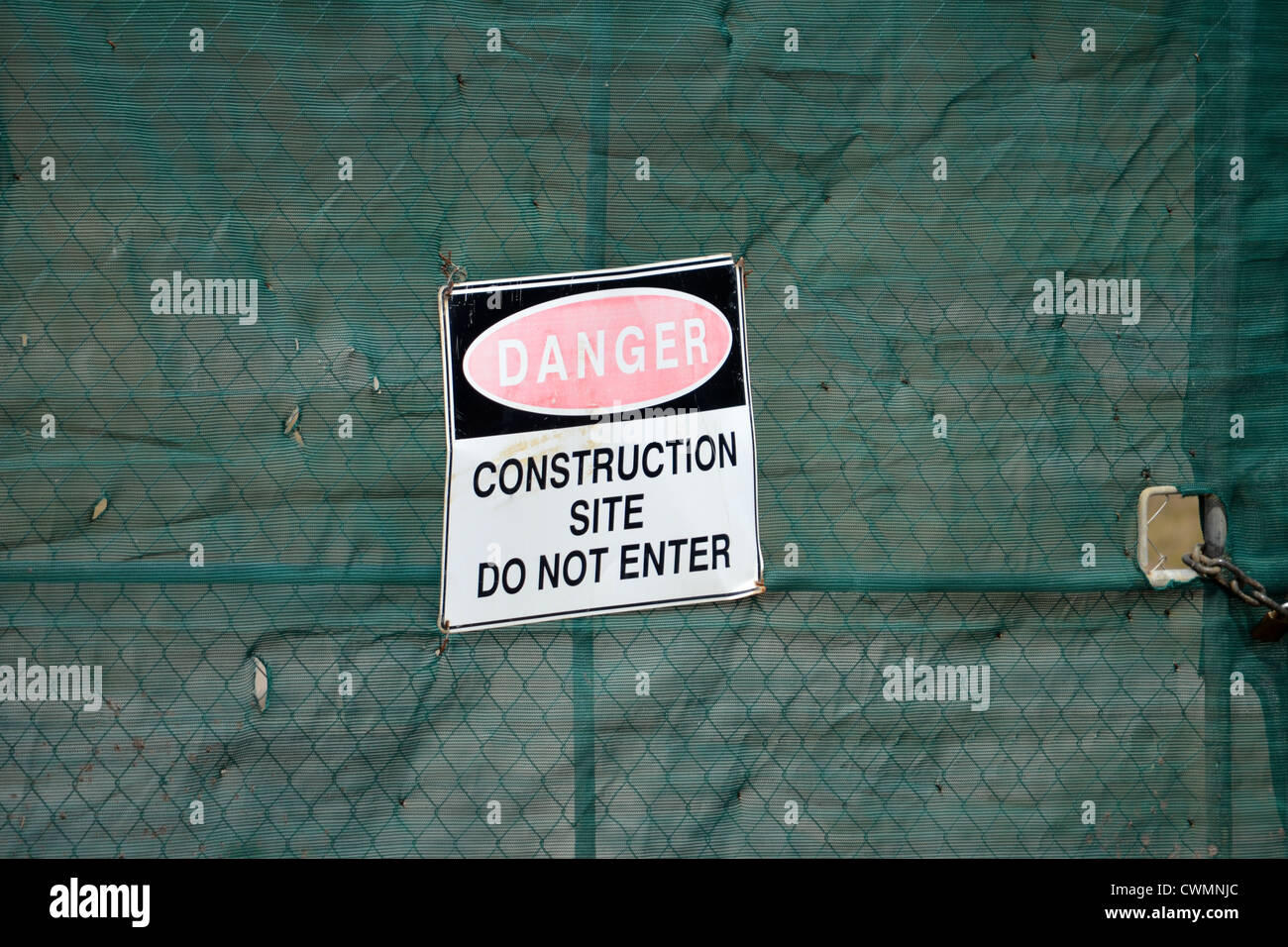Danger, Construction Site. Do Not Enter sign Stock Photo - Alamy