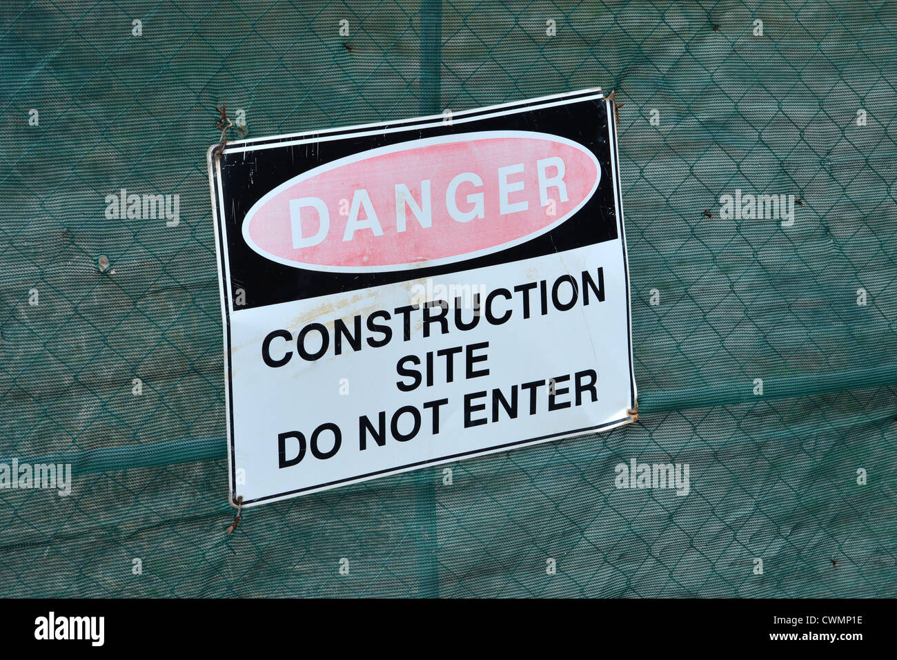 Danger, Construction Site. Do Not Enter sign Stock Photo - Alamy