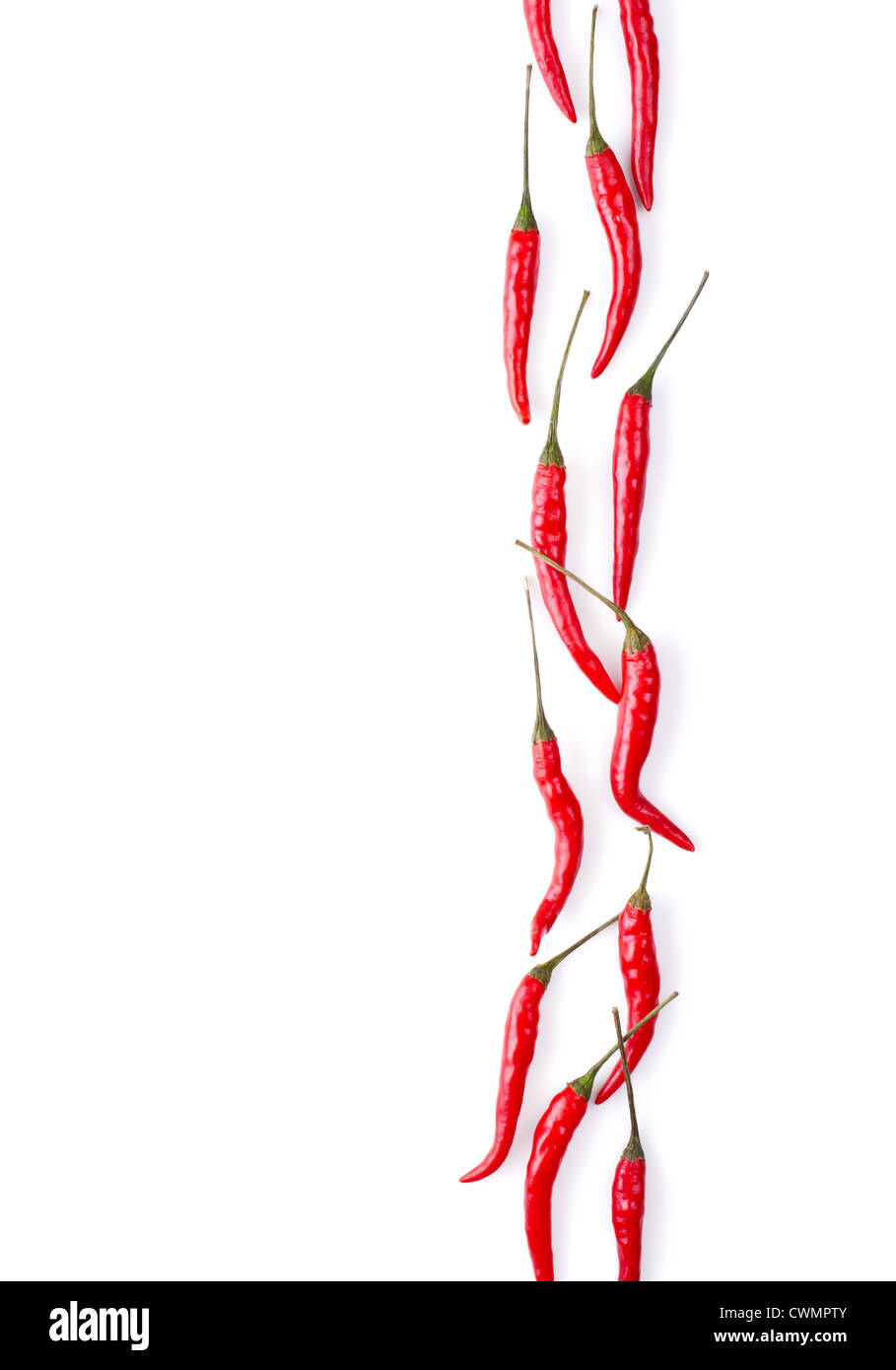 background with chili peppers over white Stock Photo - Alamy