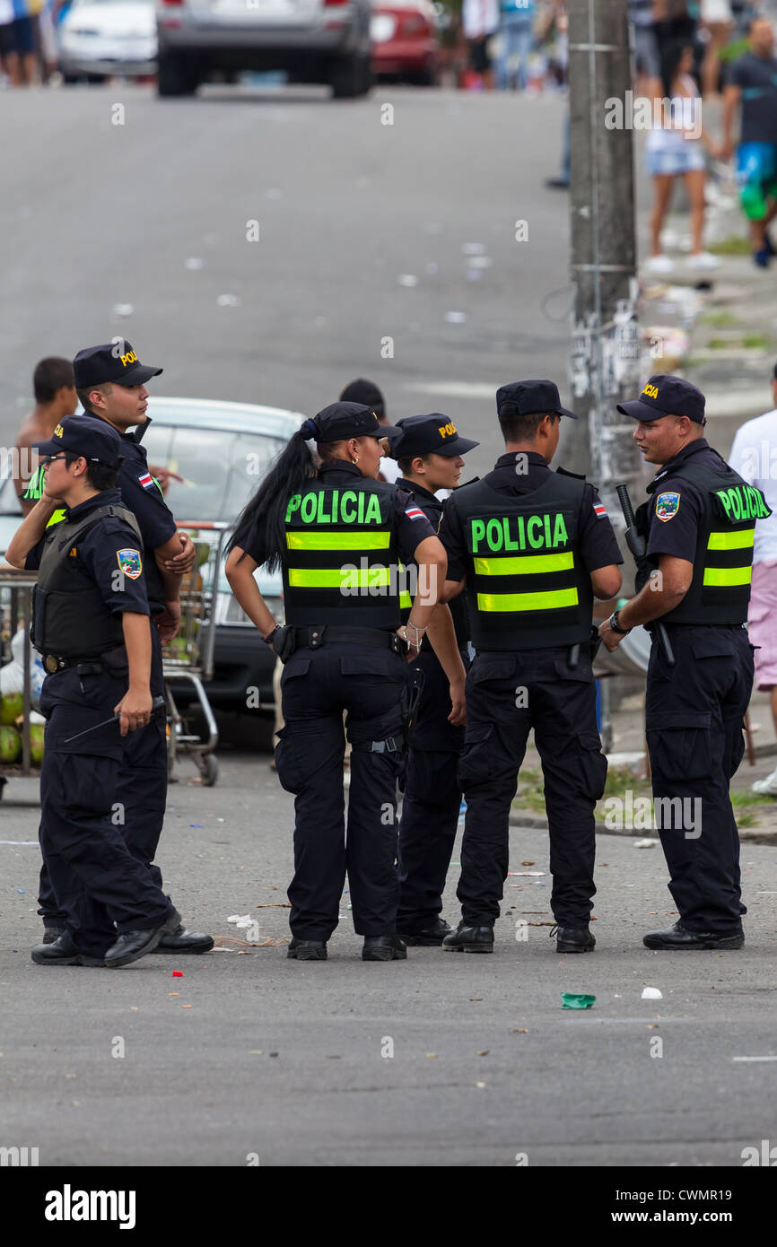 Police attending Independence day parade in Costa Rica Stock Photo - Alamy