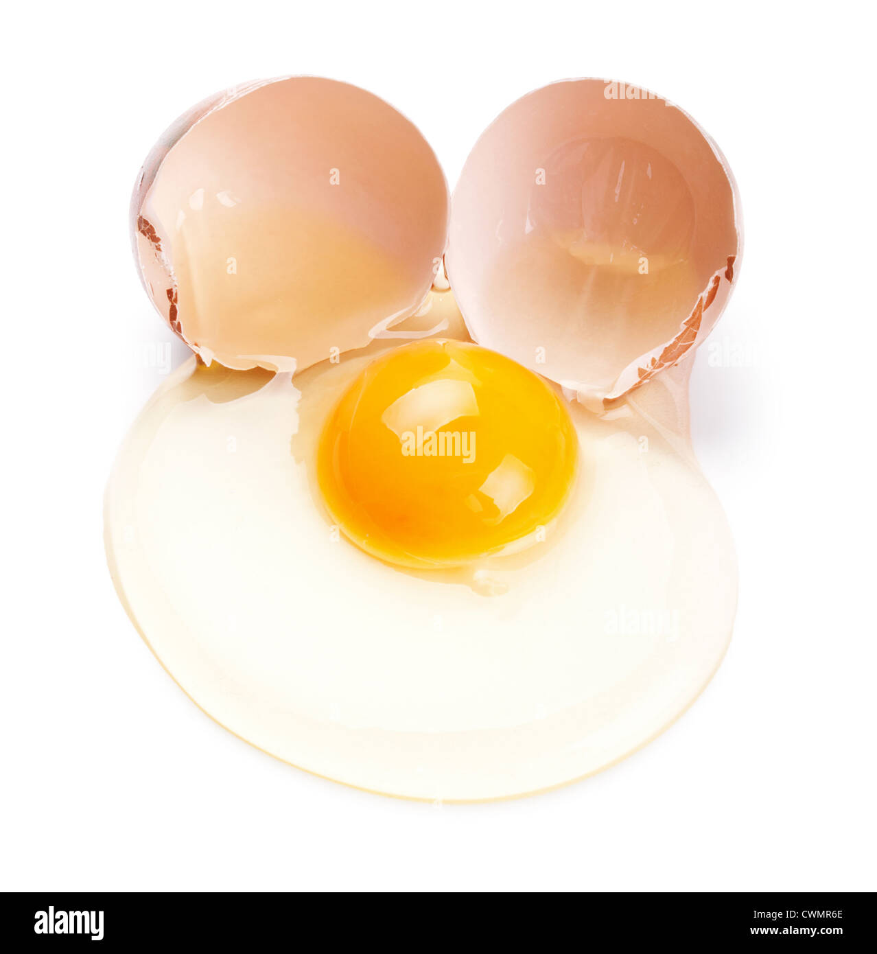 broken egg isolated on white background Stock Photo - Alamy
