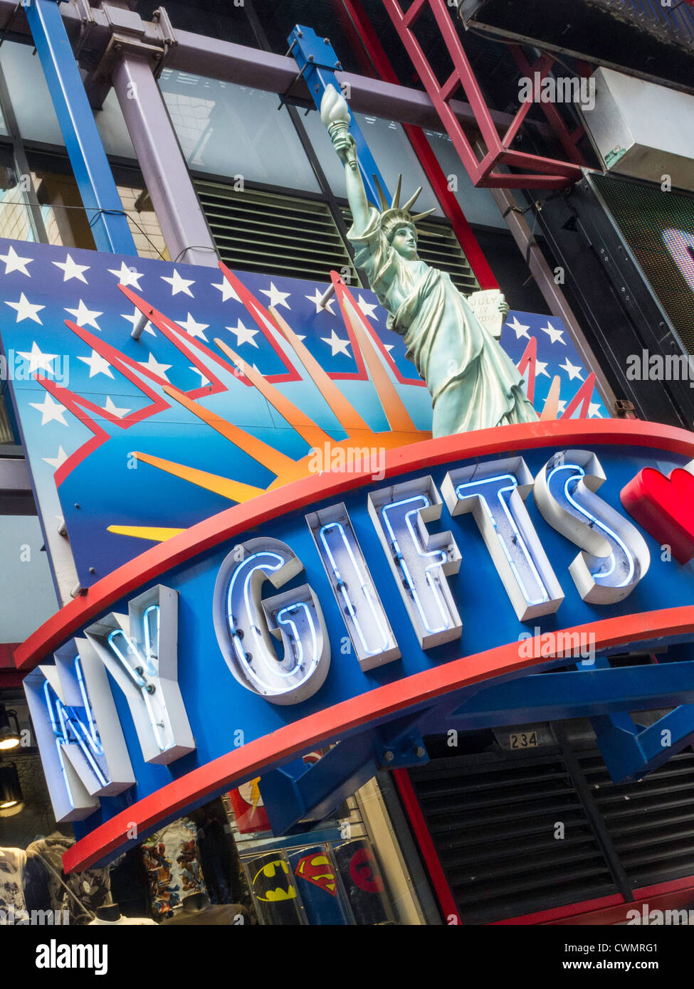 NY Gifts Store, Signage and Entrance, Times Square , NYC Stock Photo ...