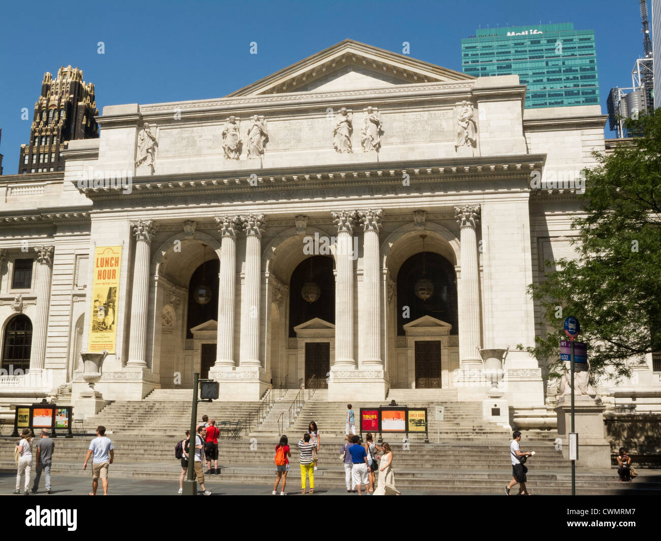 Facade of New York Public Library, Main Branch, NYC Stock Photo - Alamy