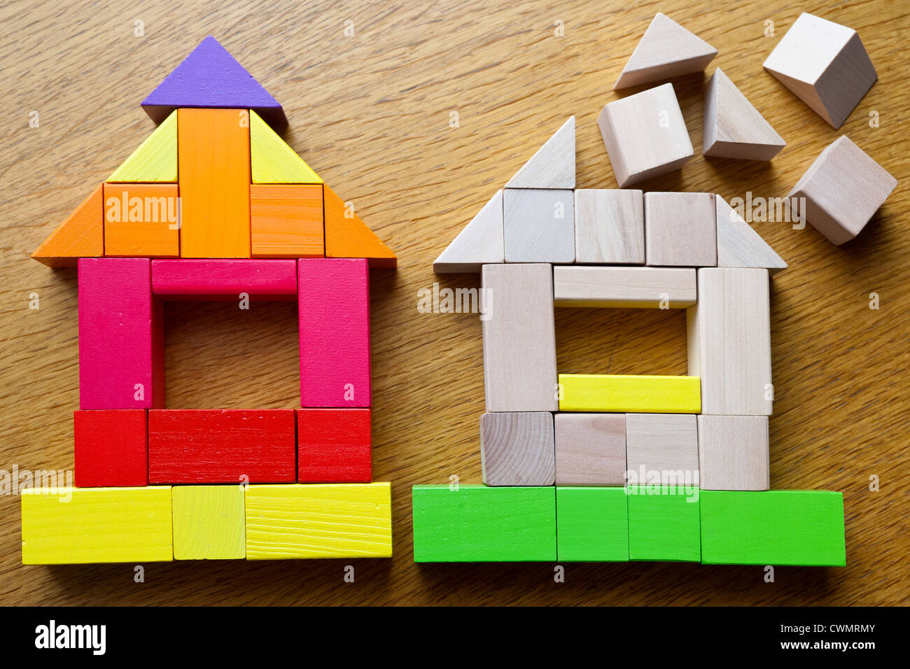 House building blocks hi-res stock photography and images - Alamy