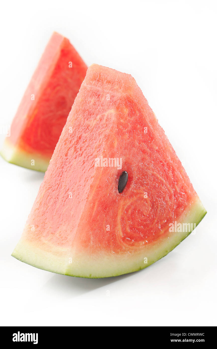 two slice watermelon Stock Photo - Alamy