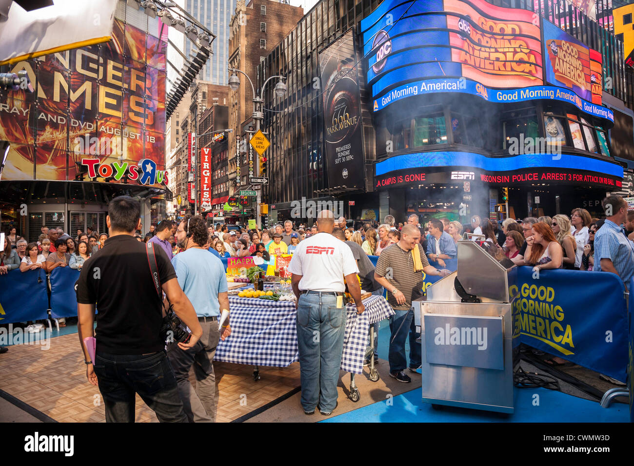ABC Good Morning America News Show in Times Square, NYC Stock Photo - Alamy
