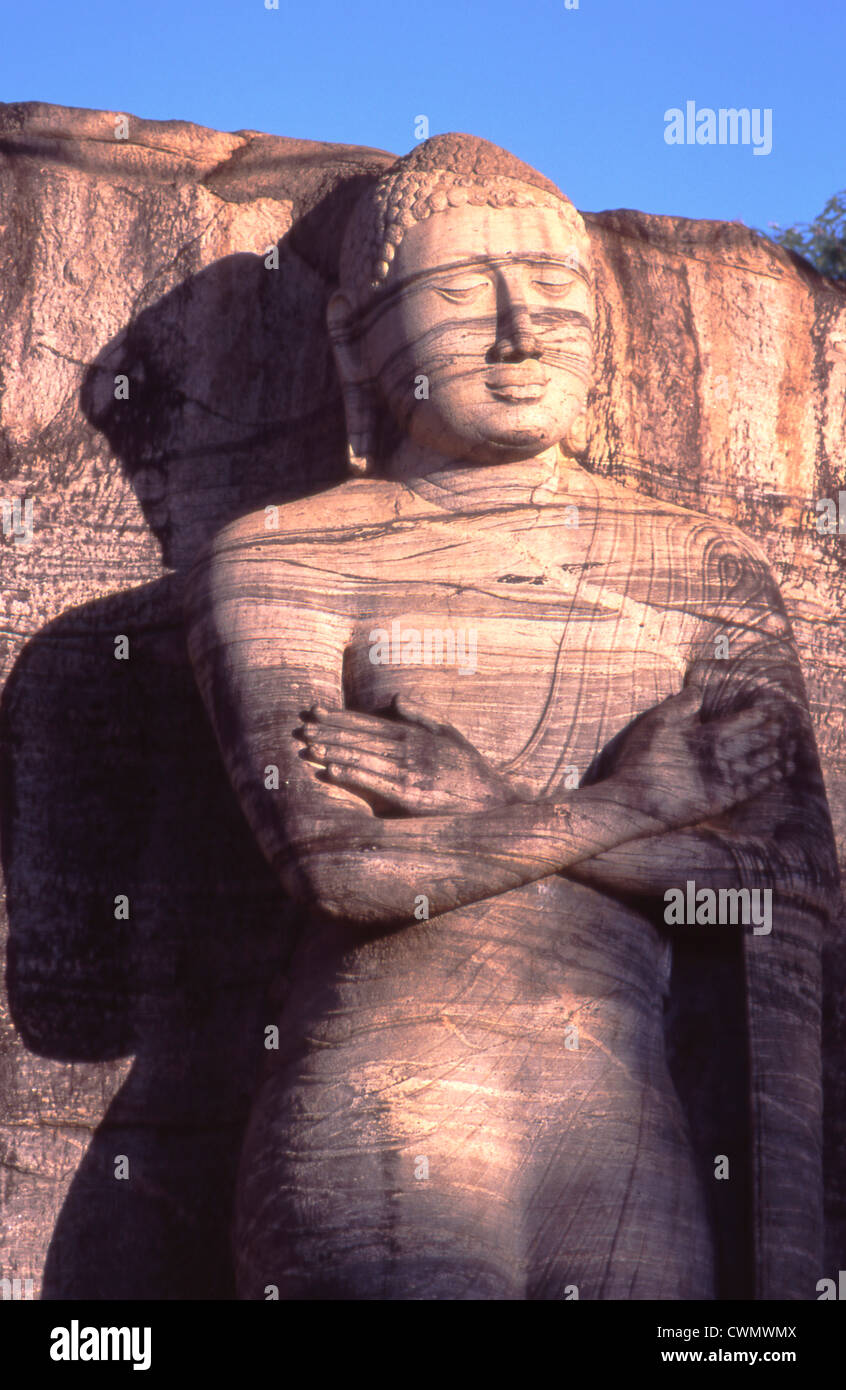 Sri Lanka Polonnaruwa Gal Vihara standing Buddha Stock Photo - Alamy