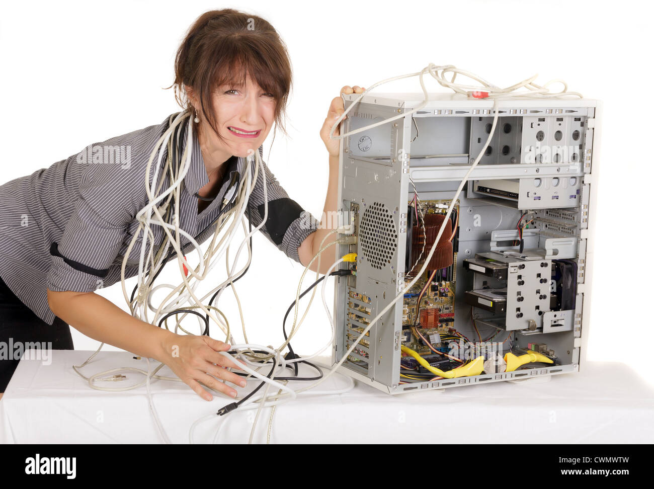 Broken computer hi-res stock photography and images - Alamy