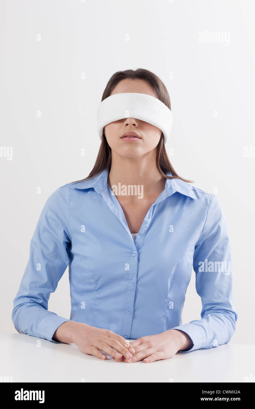 Blindfold with one eye hi-res stock photography and images - Alamy