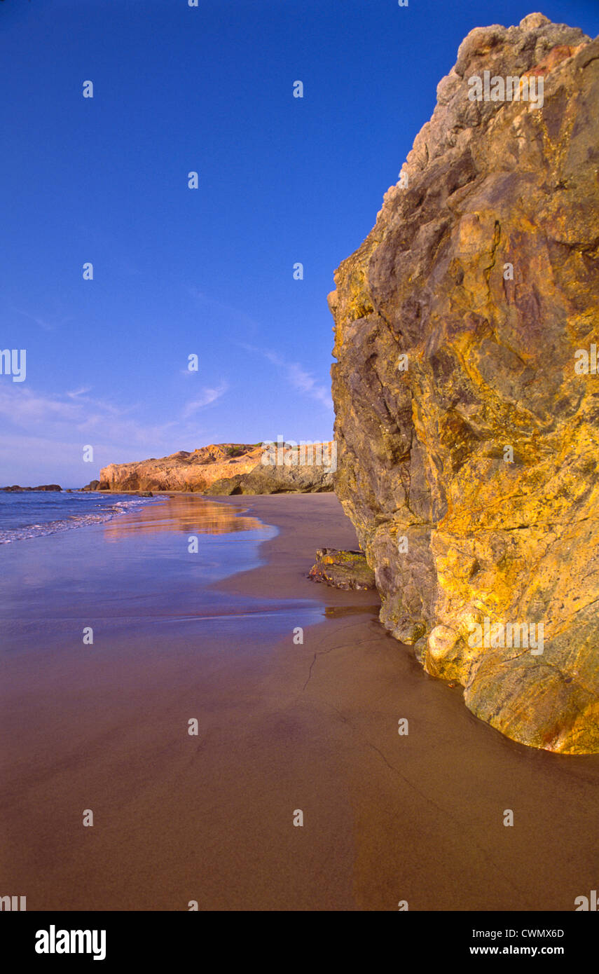 Mexico, Gulf of California, Baja California Sur, View of sandy beach ...