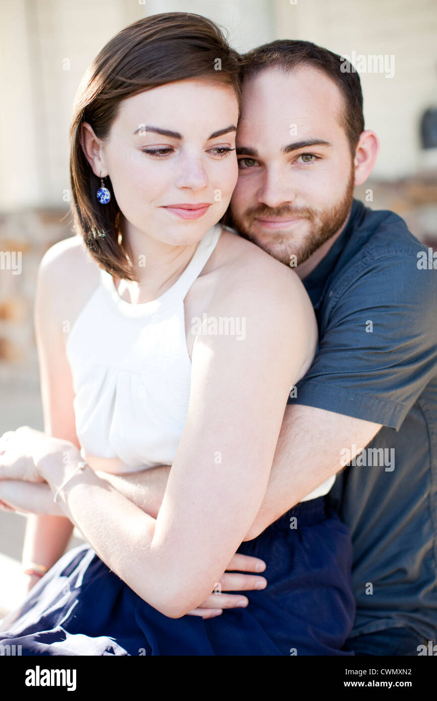 USA, Utah, Salt Lake, Happy young couple together Stock Photo - Alamy