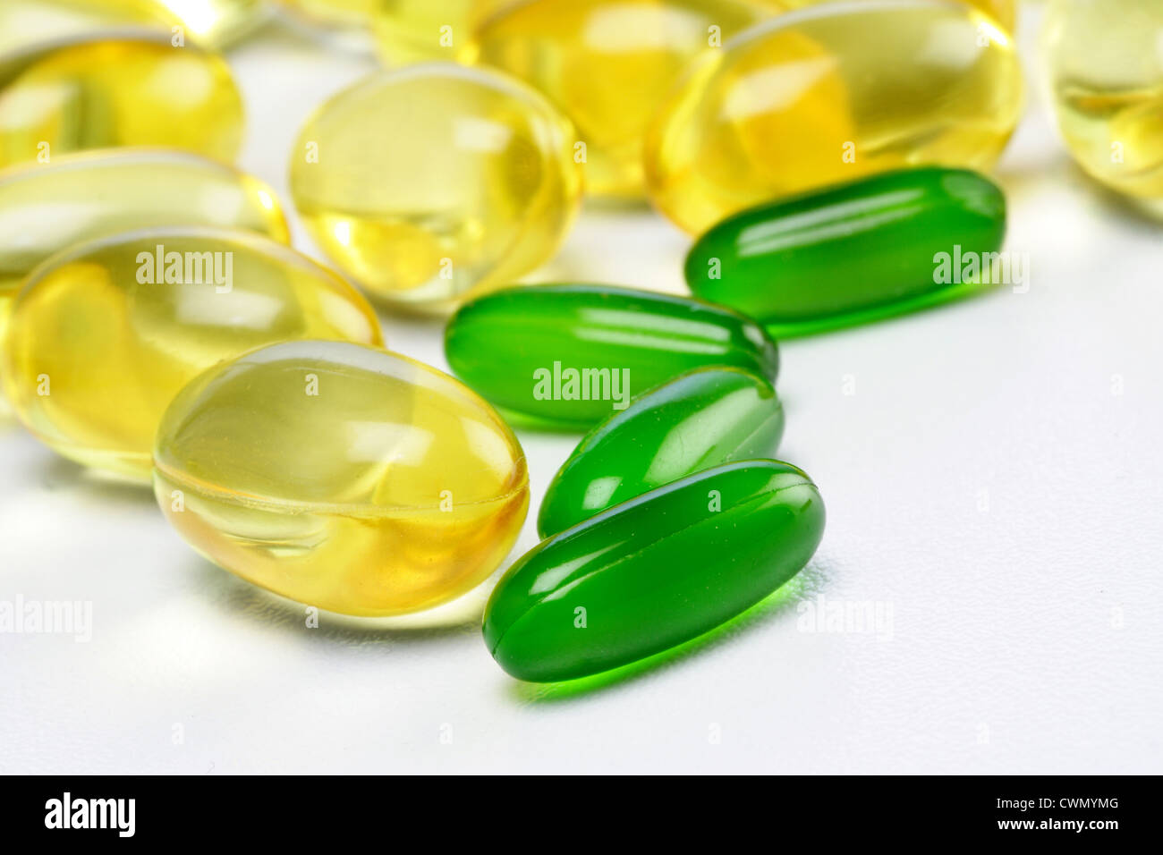 Close up of cod liver oil pills Stock Photo - Alamy