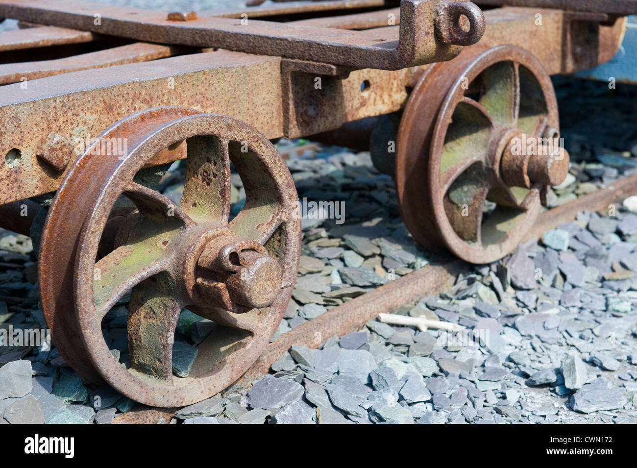 Two metal wheels Stock Photo - Alamy