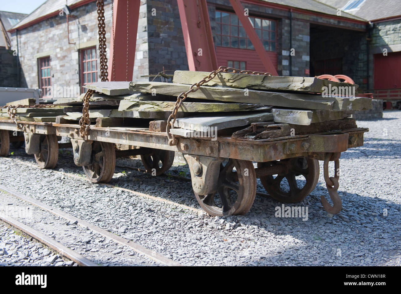 Slate on carriage Stock Photo - Alamy