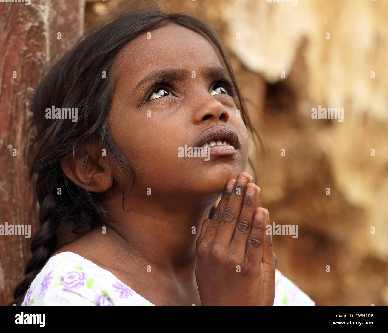 Hindu girl prayer hi-res stock photography and images - Alamy