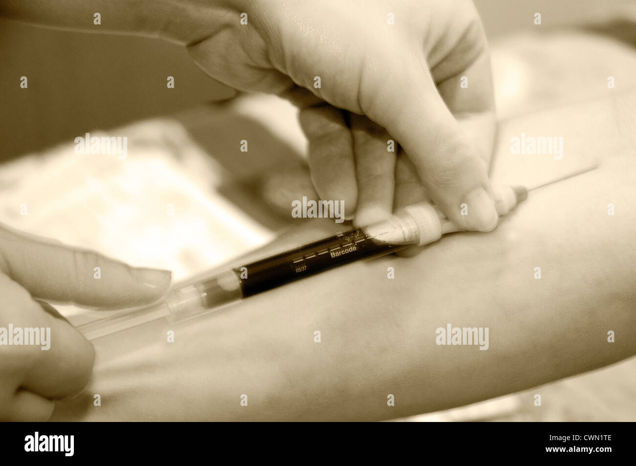 Blood collection syringe hi-res stock photography and images - Alamy