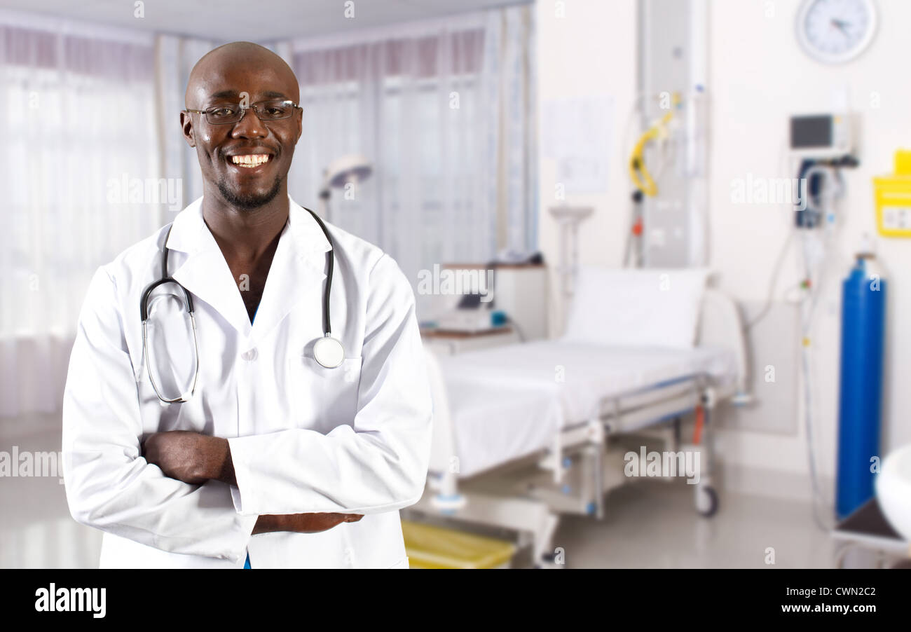 african american doctor in hospital ward Stock Photo - Alamy