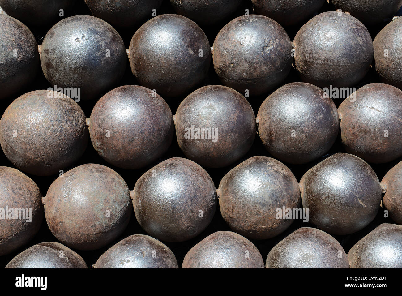 Pile of Cannon Balls Stock Photo - Alamy