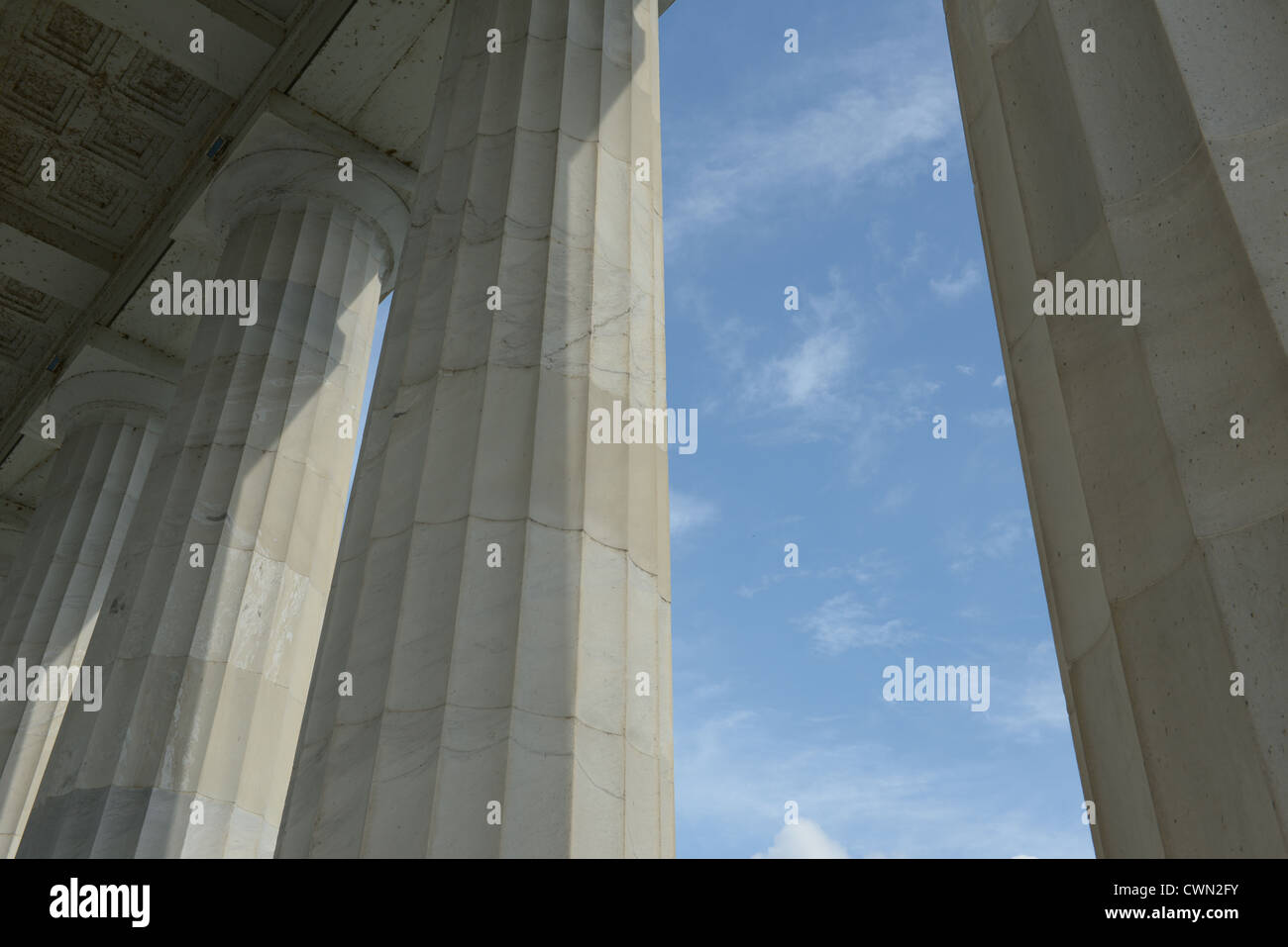Pillars with Blue Sky and Clouds Stock Photo - Alamy