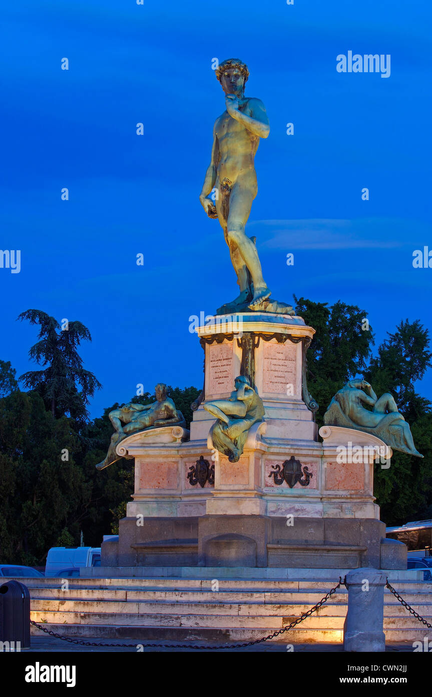Florence, Statue of David by Michelangelo, Michelangelo square, Tuscany ...