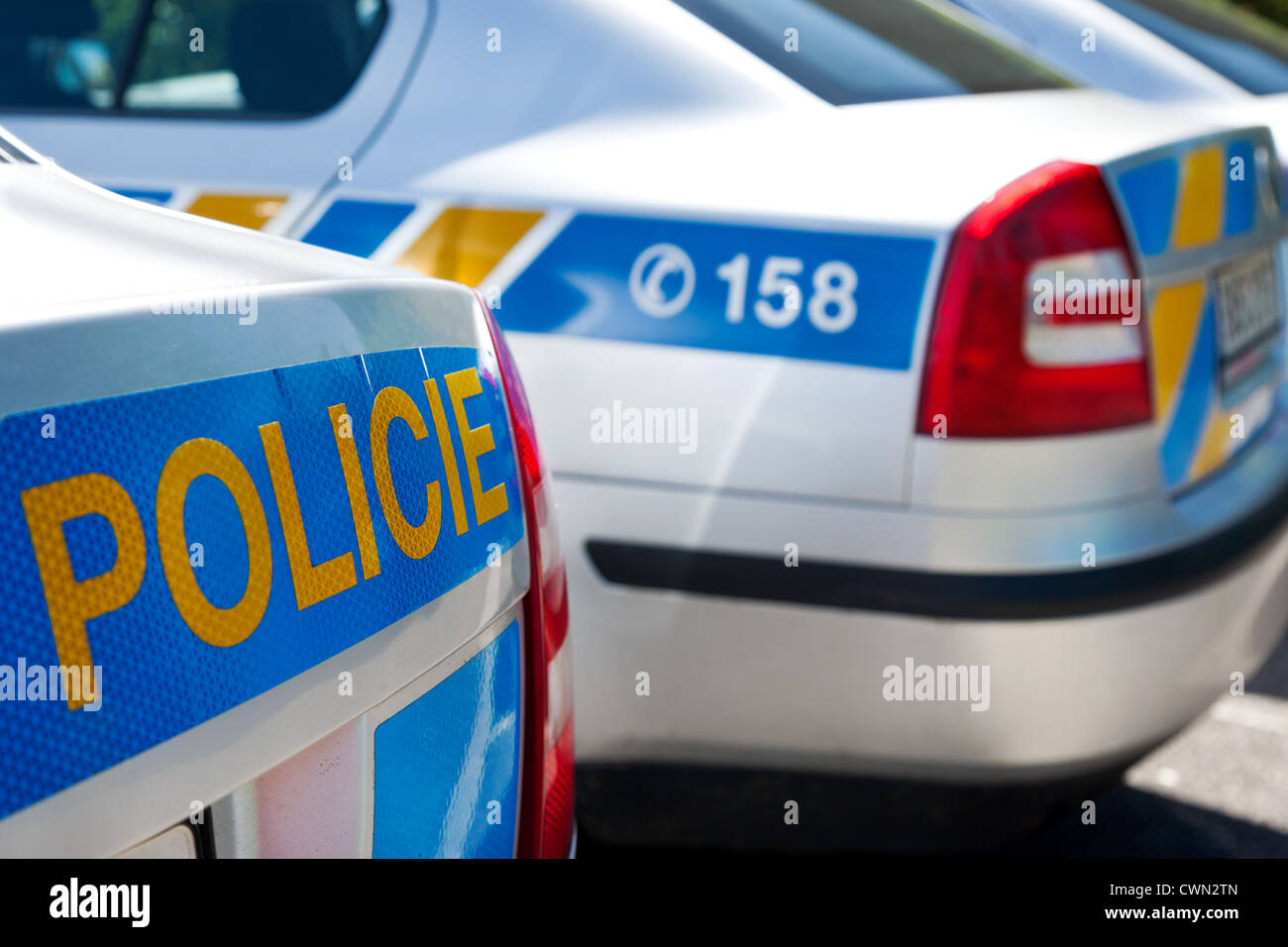 Czech police car - Policie CR Stock Photo - Alamy