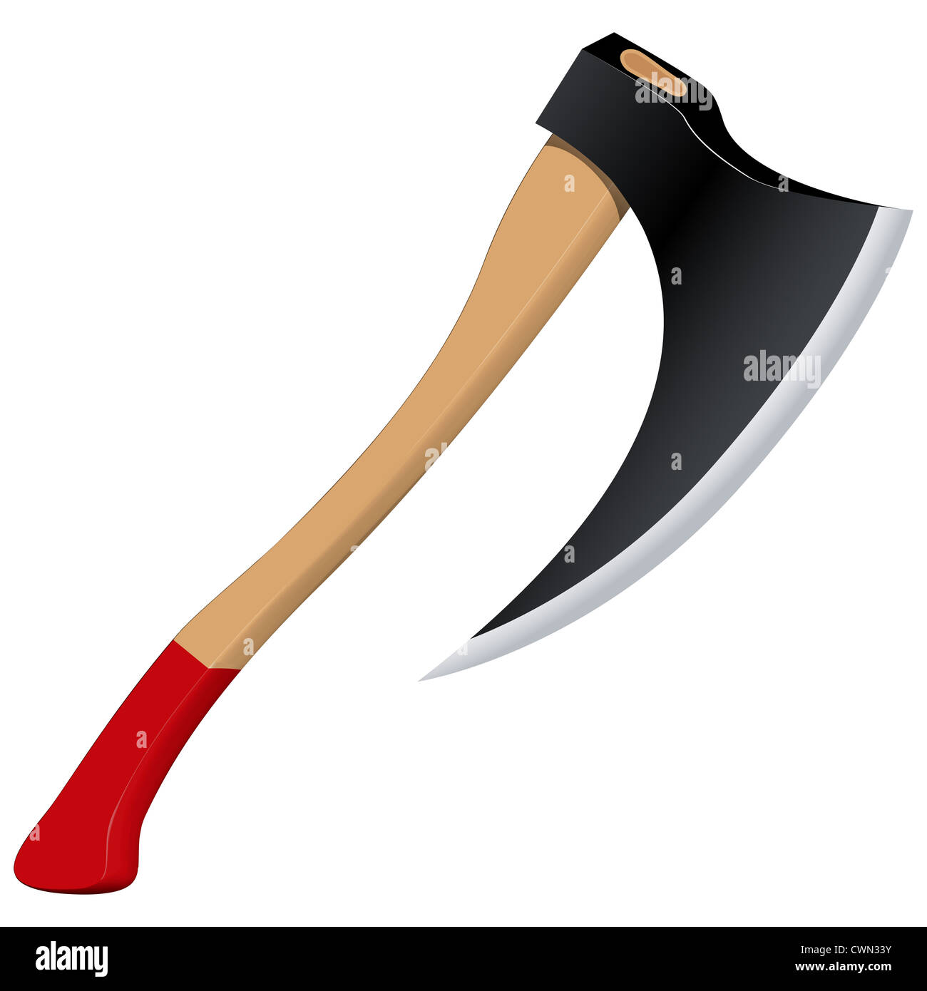 butcher axe against white background, abstract vector art illustration ...