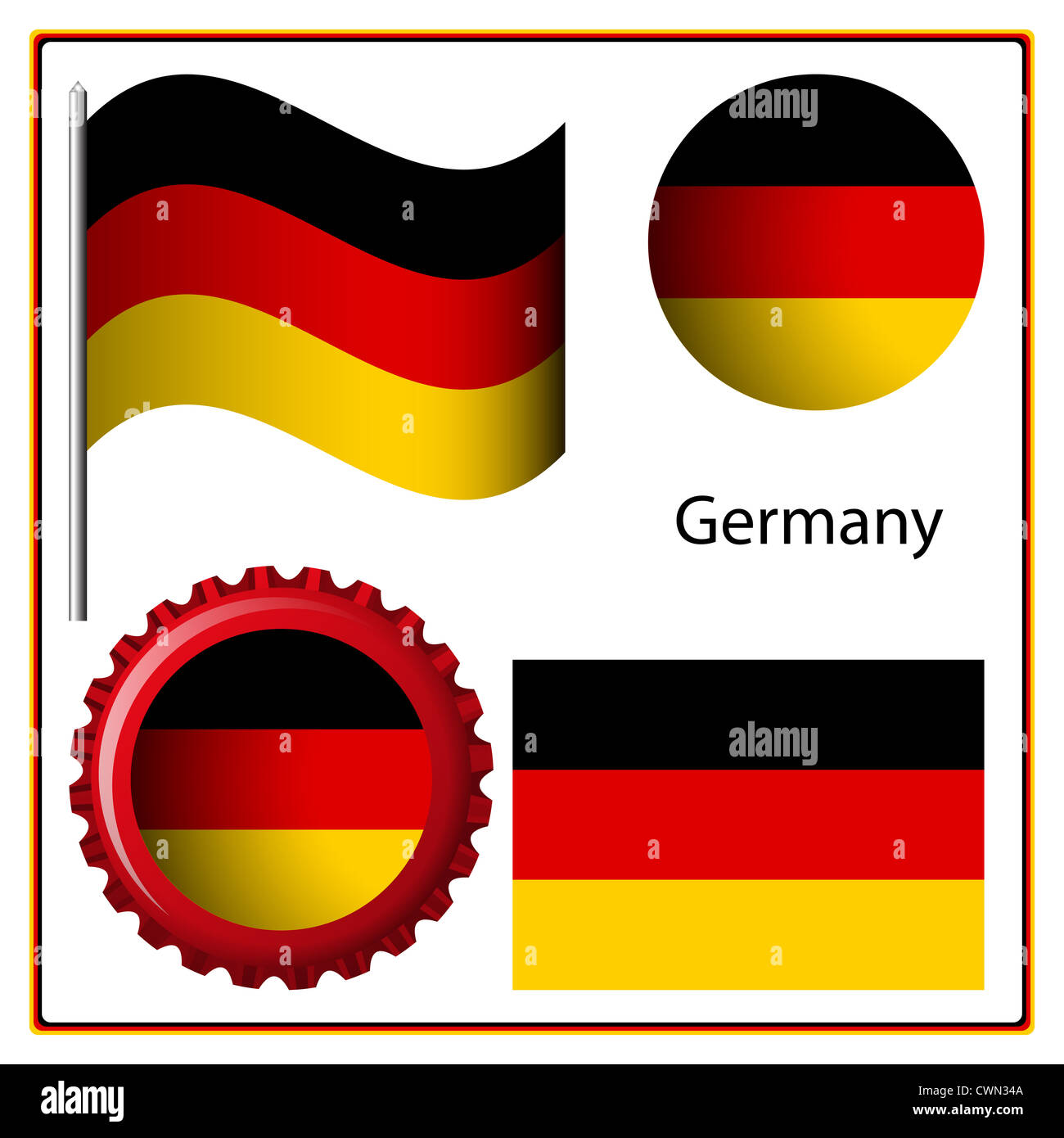 germany graphic set against white background, vector art illustration ...