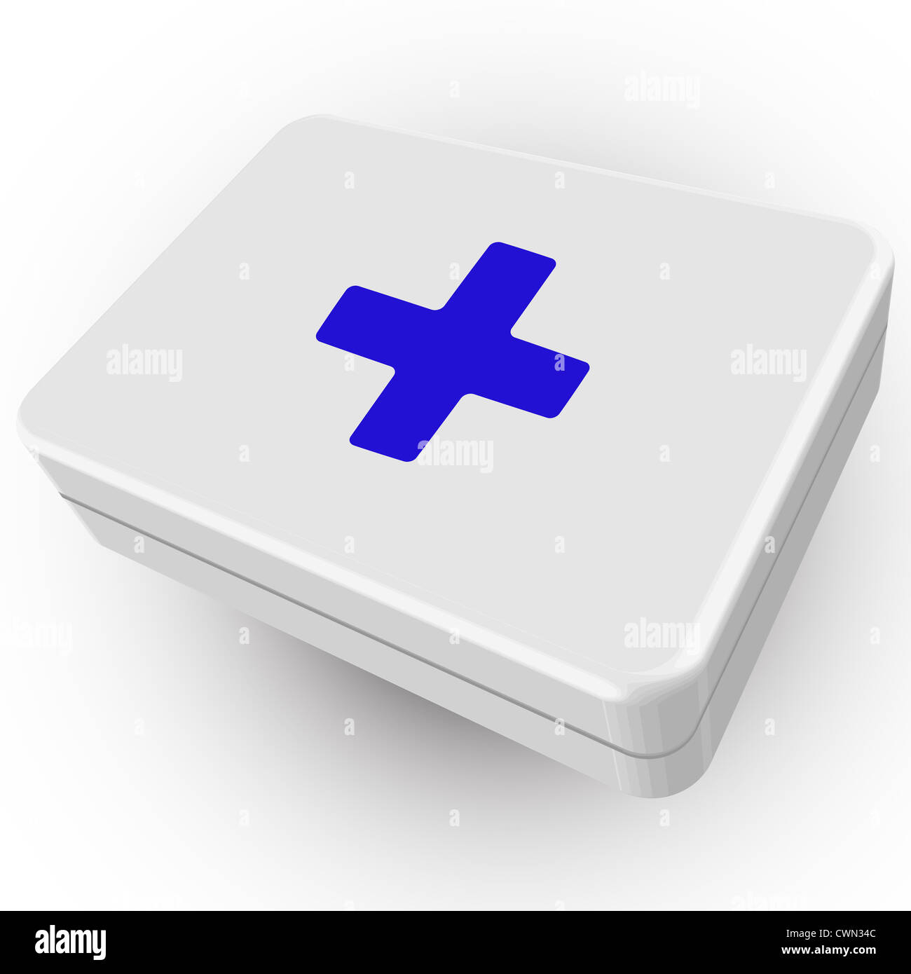 3d first aid box, abstract vector art illustration Stock Photo - Alamy