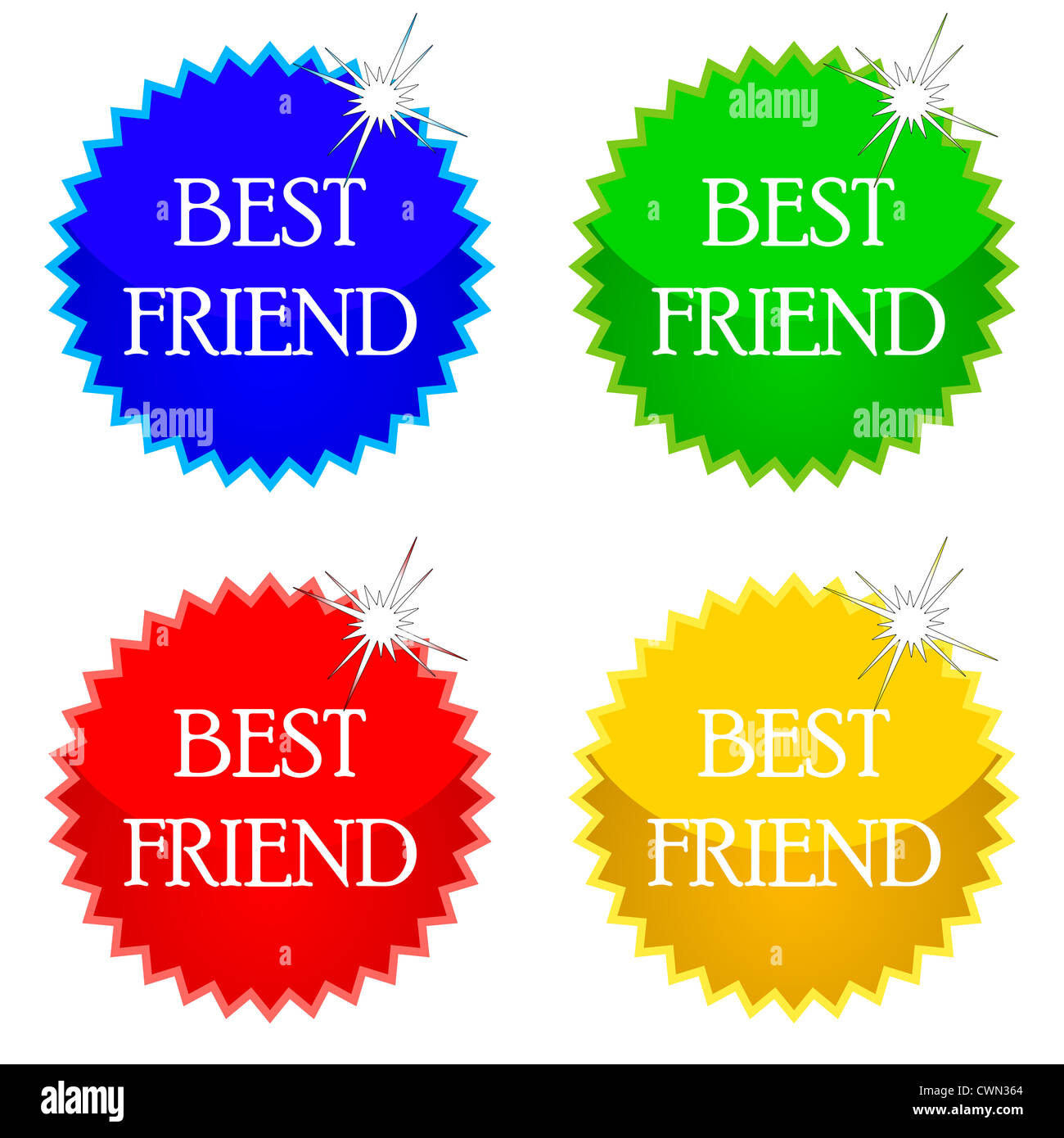 best friend icons against white background, abstract vector art ...