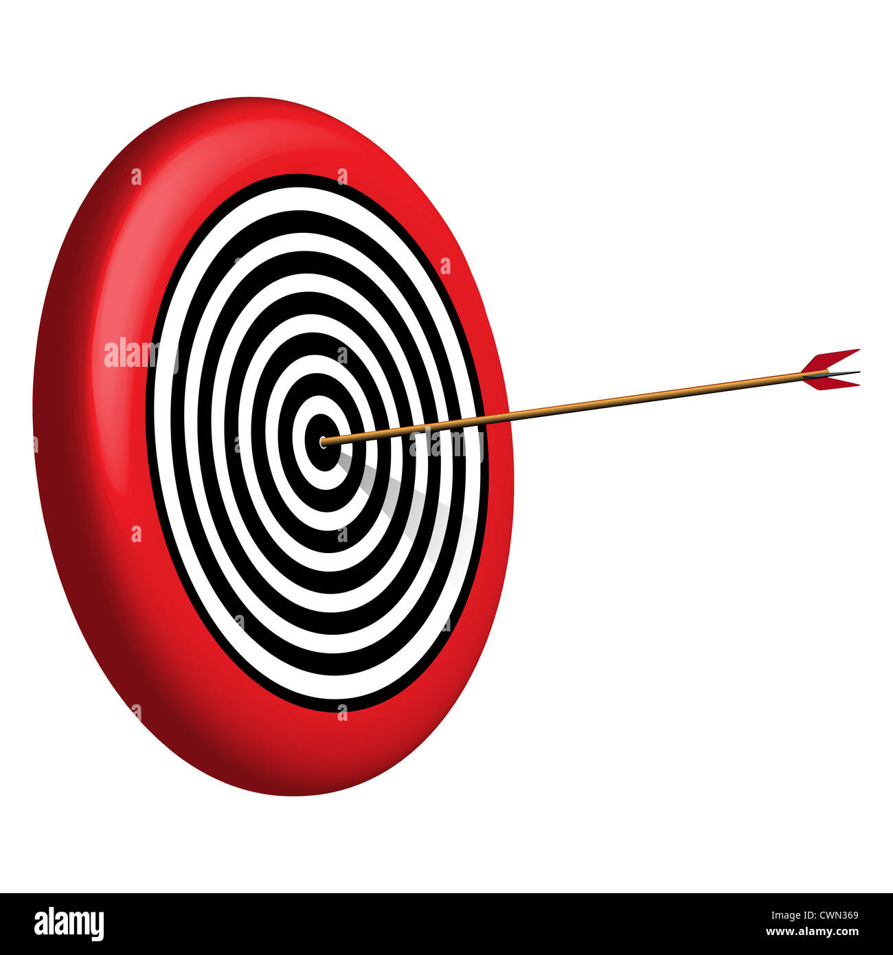 target and arrow against white background, abstract vector art ...