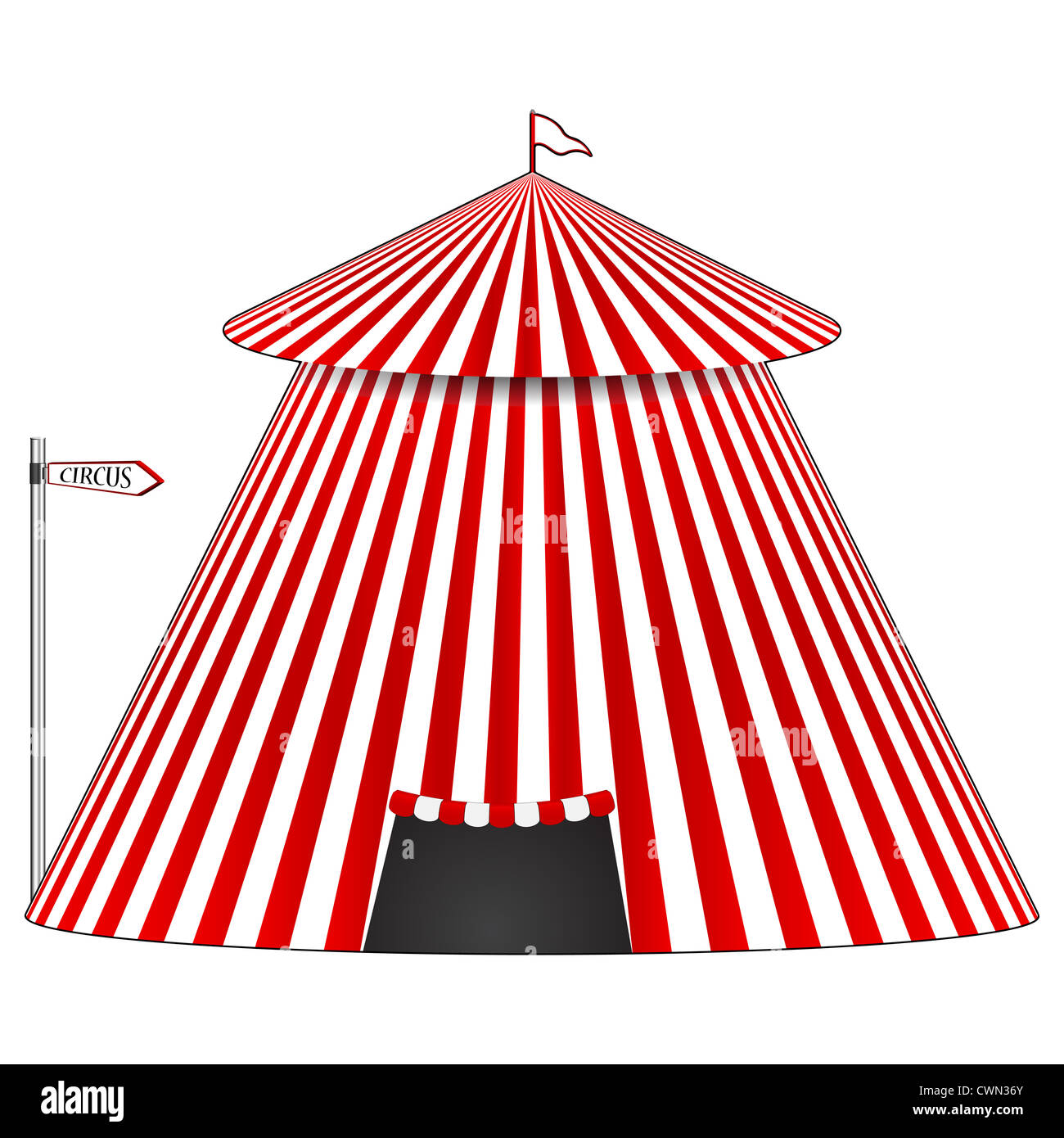 circus tent, abstract vector art illustration; image contains gradient ...