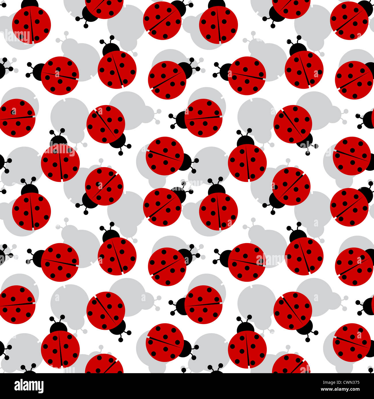 ladybugs seamless texture, abstract pattern; vector art illustration ...