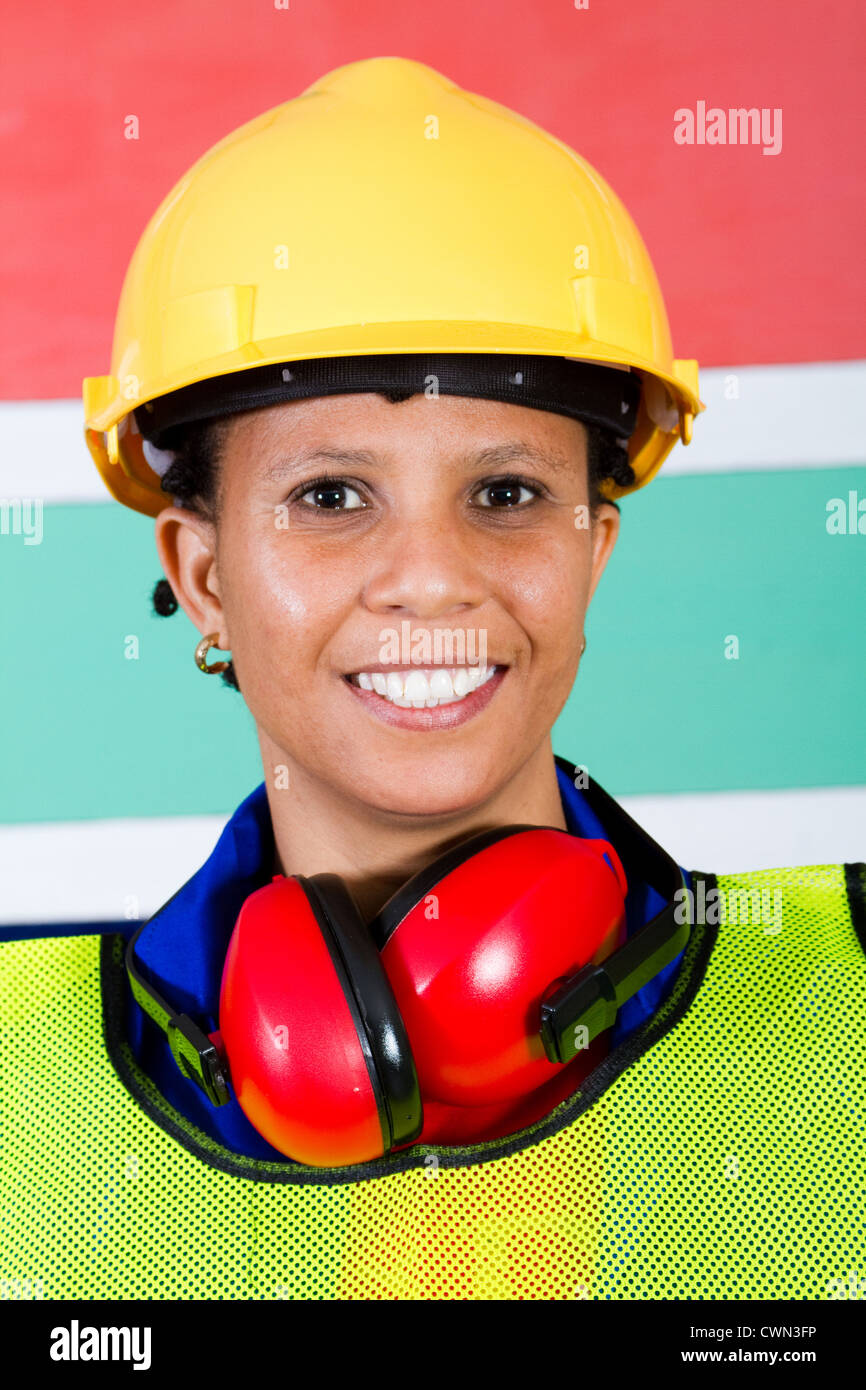 african female industrial worker closeup Stock Photo - Alamy