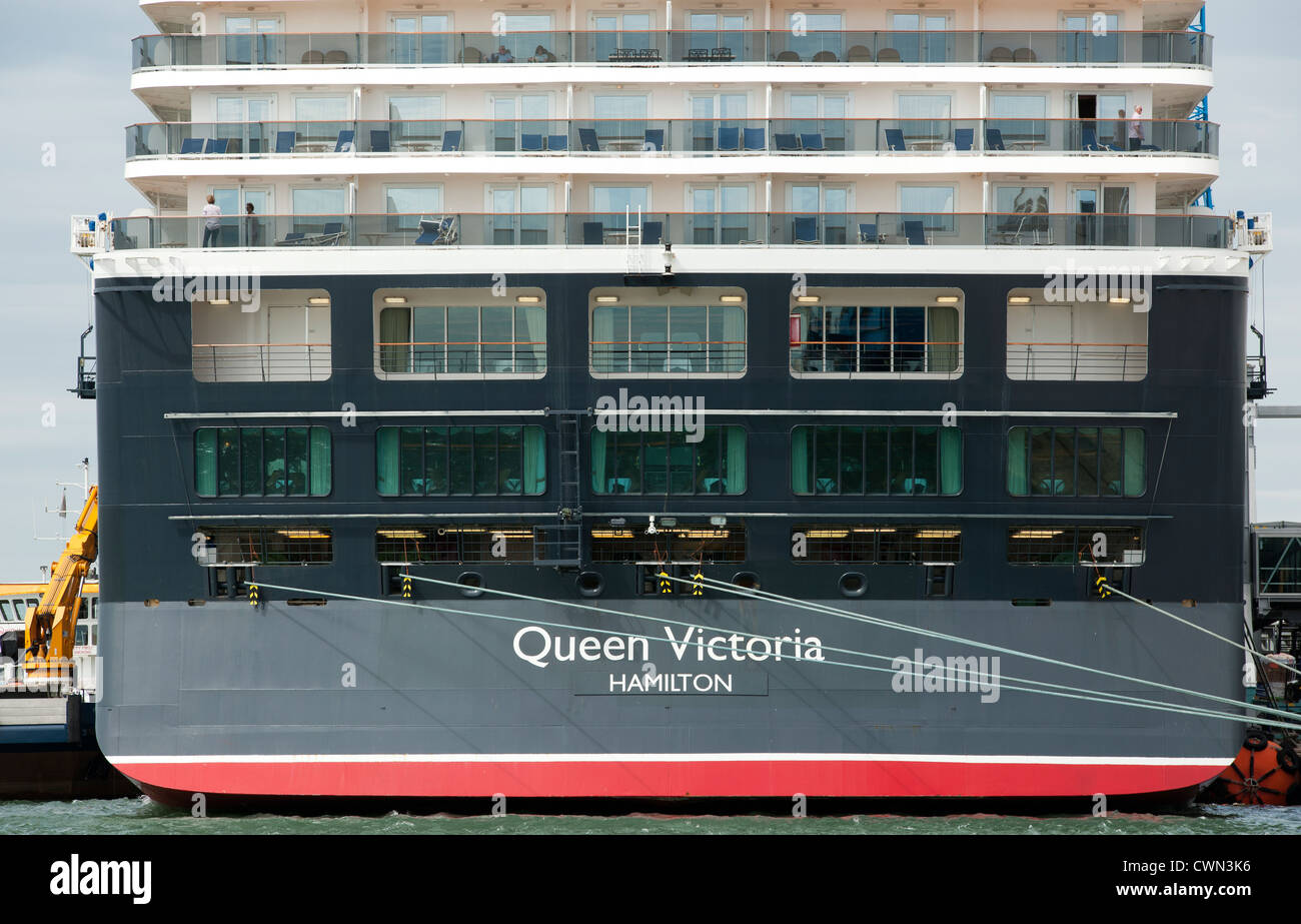 Cunard liner "Queen Victoria" berthed at berth 101. Western Docks, Port ...