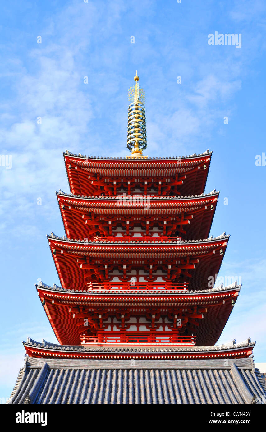 Five-story pagoda in Asakusa district, Tokyo Stock Photo - Alamy