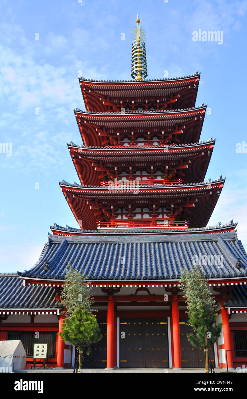 Five-story pagoda in Asakusa district, Tokyo Stock Photo - Alamy