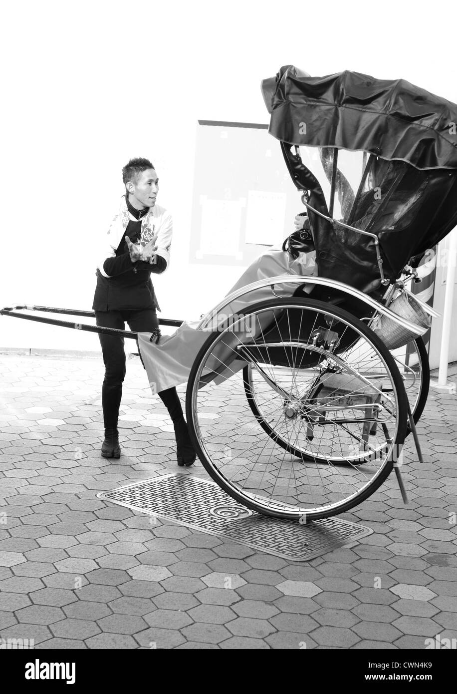 Rickshaw Black and White Stock Photos & Images - Alamy