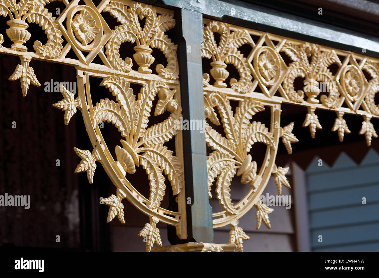 veranda iron work, victorian house, Queenscliff, Victoria, Australia ...