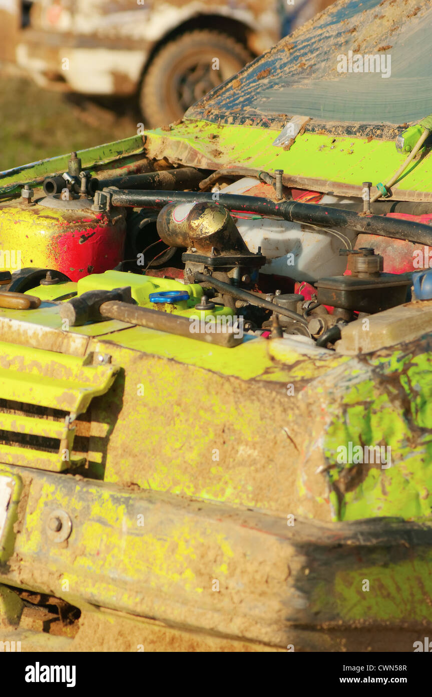 Dirty race car Stock Photo - Alamy