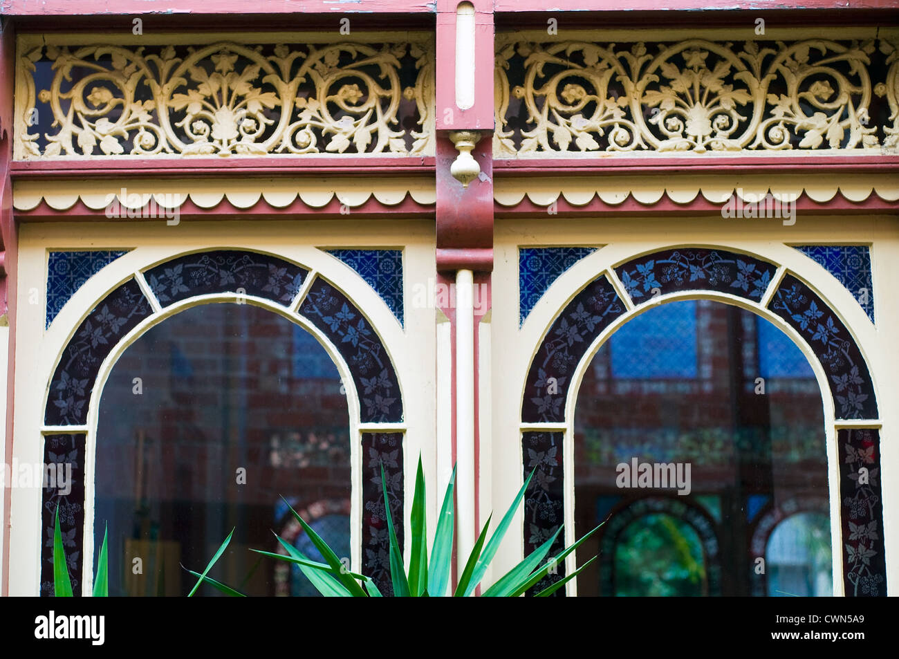 Vue Grand Hotel conservatory windows, Queenscliff, Victoria, Australia ...
